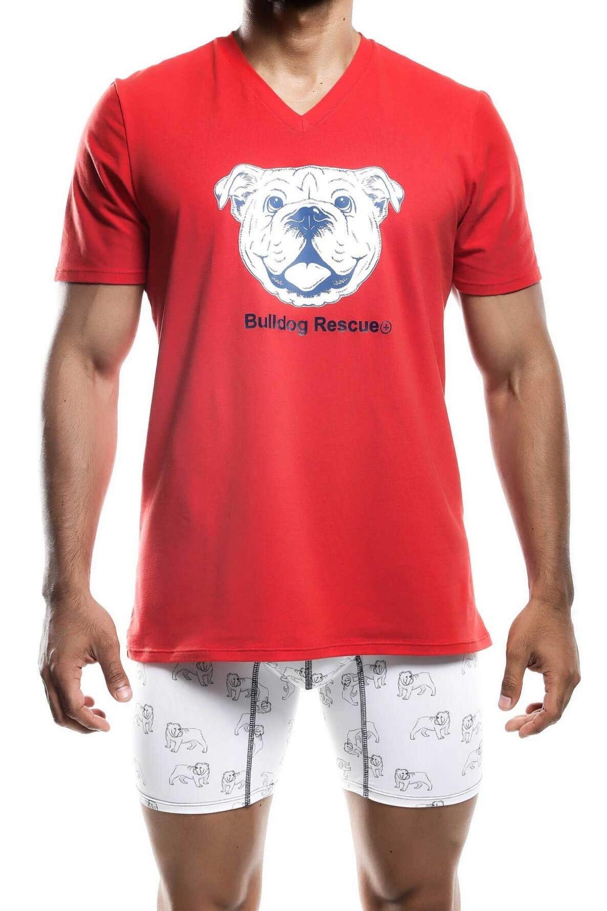 Male Basics Red Bull Dog Mens V-Neck – CheapUndies