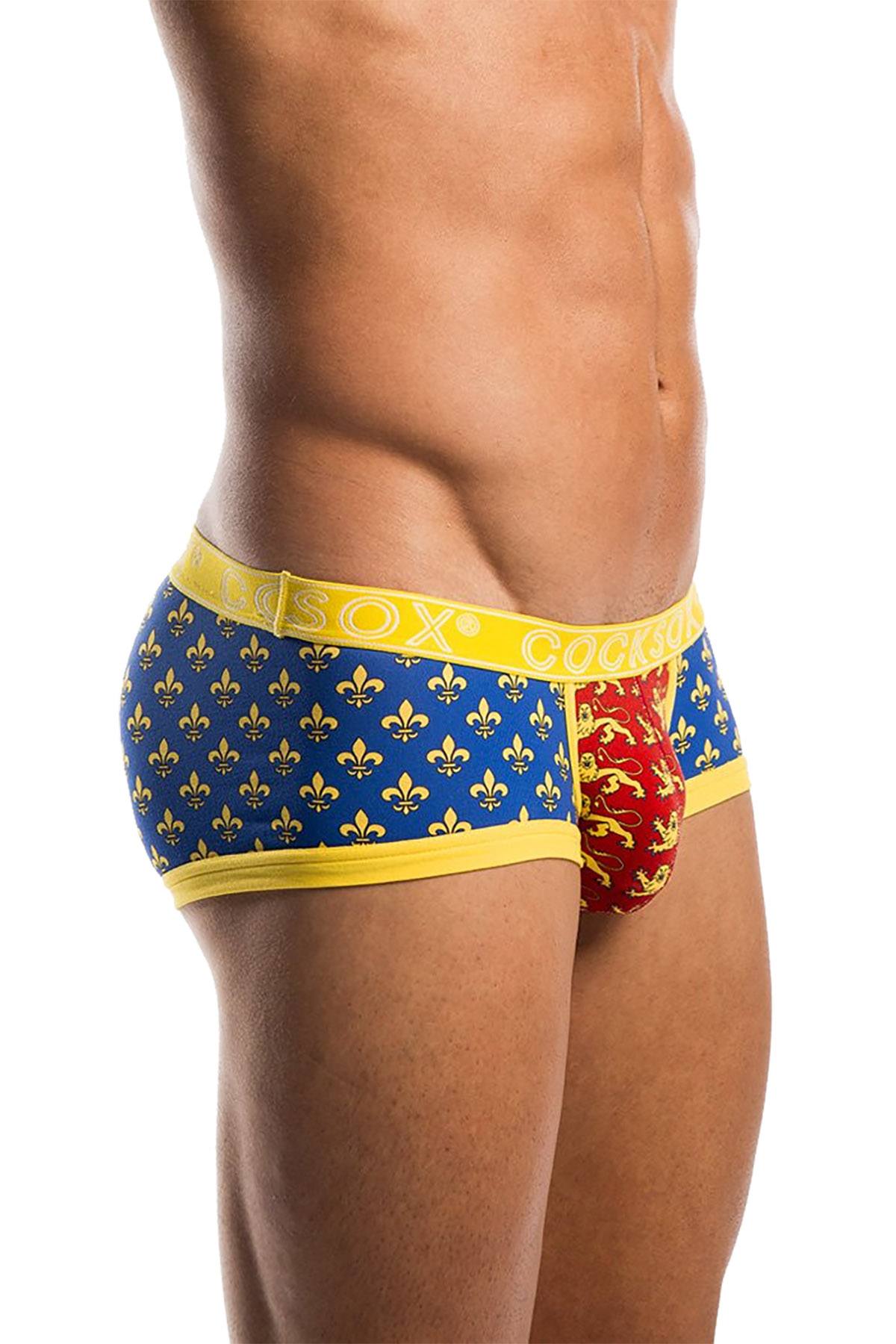 Cocksox Blue Blue Red Conqueror Unite Contour Pouch Trunk Cheapundies