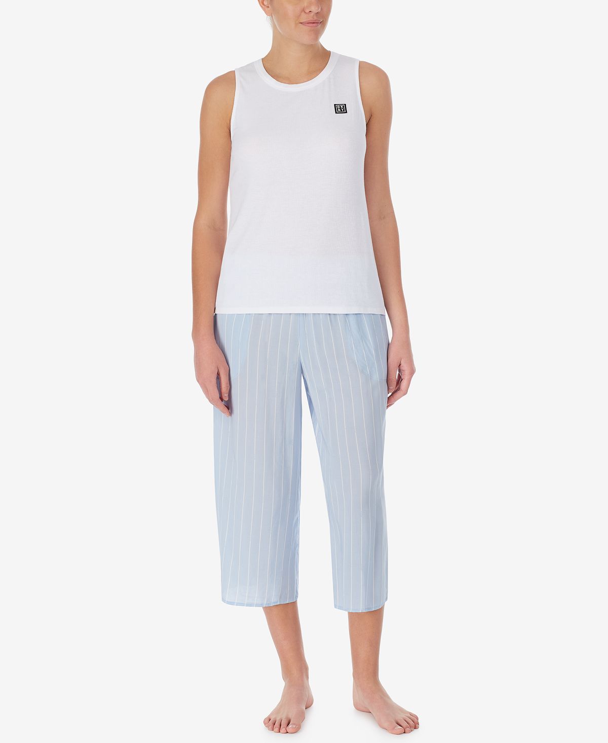 Dkny Tank Top And Capri Pants Pajama Set Peri Stp Cheapundies