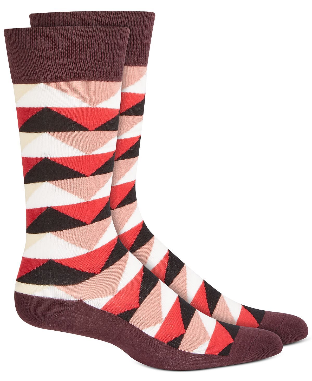 Alfani Abstract Triangle Socks Red – CheapUndies