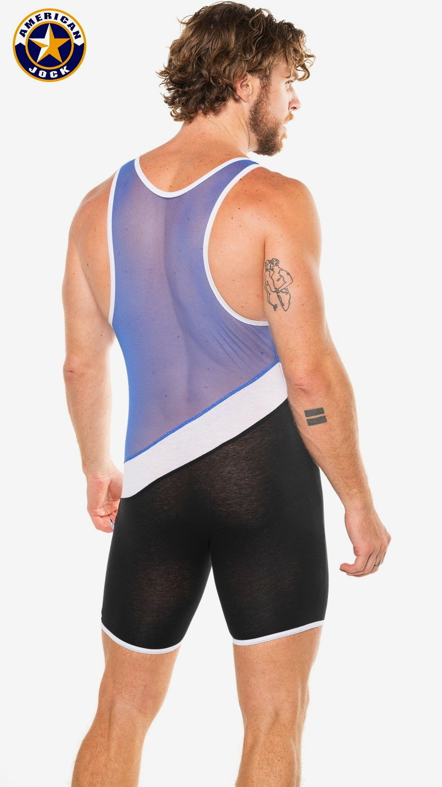 American Jock Royal Blue Physique Tri-Color Singlet – CheapUndies