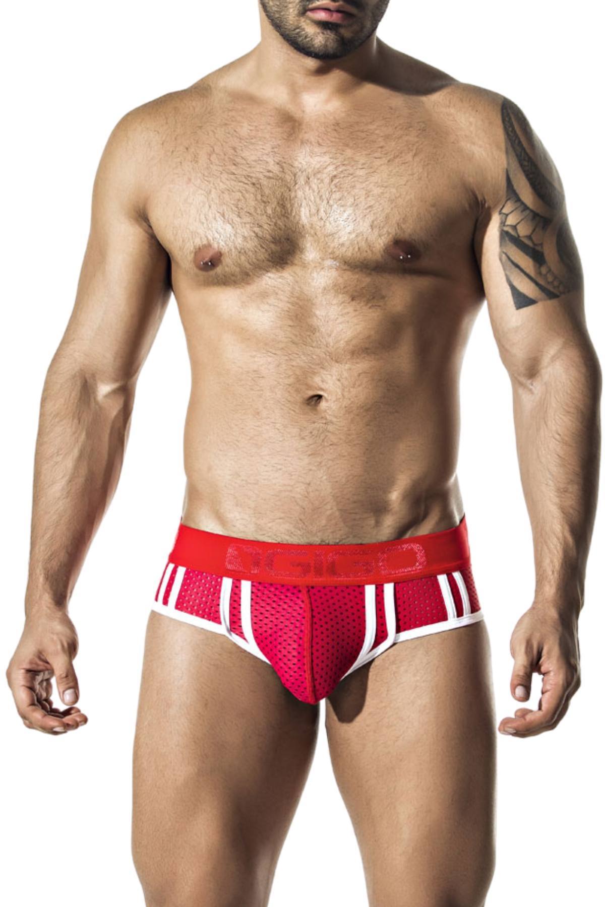 Gigo Red American Jock Brief – CheapUndies