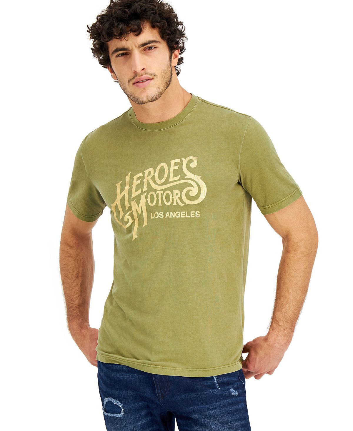 Heroes Motors Signature Graphic T-shirt Army Green – CheapUndies