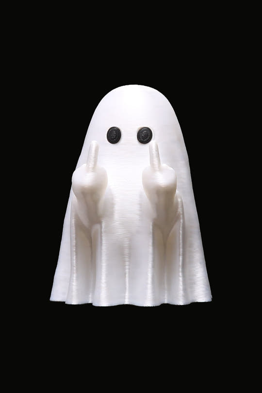 Spooky AF Middle Finger Ghost Figurine | CheapUndies