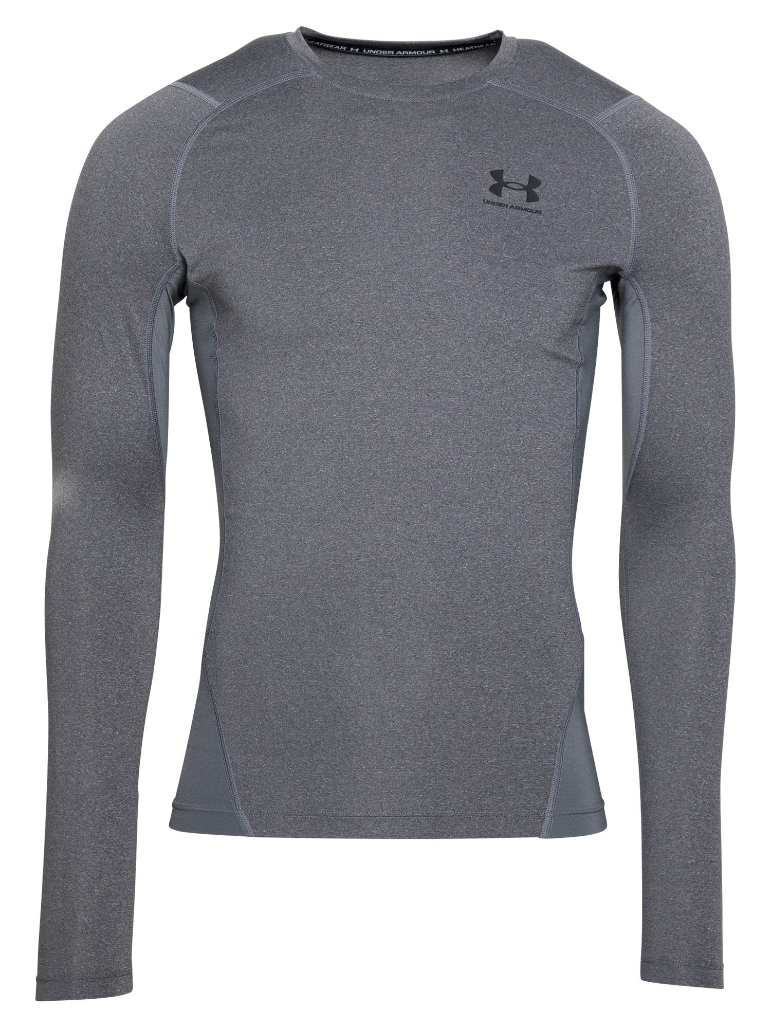 Under Armour Carbon Grey HeatGear Long Sleeve Compression Shirt ...