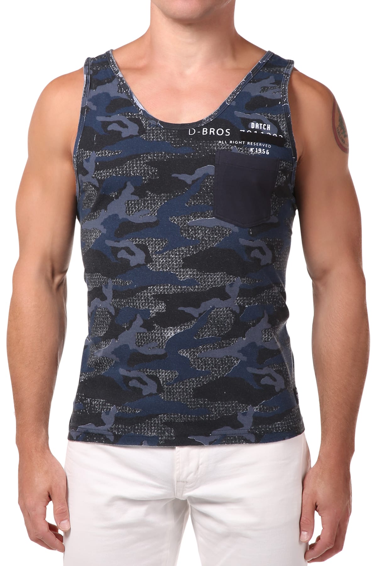 Datch Blue Camo Tank Top – CheapUndies