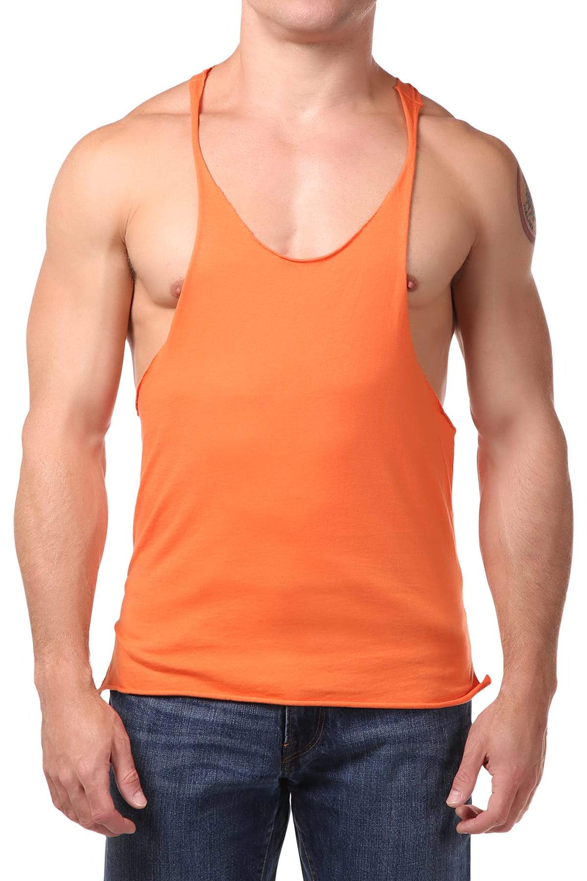 Y.M.L.A. Orange Raw Edge String Tank – CheapUndies