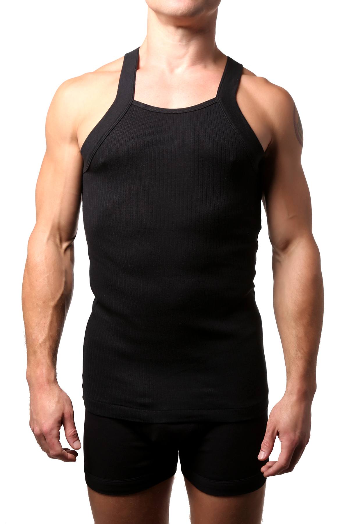 2(X)IST Black Essential Square Tank Top – CheapUndies