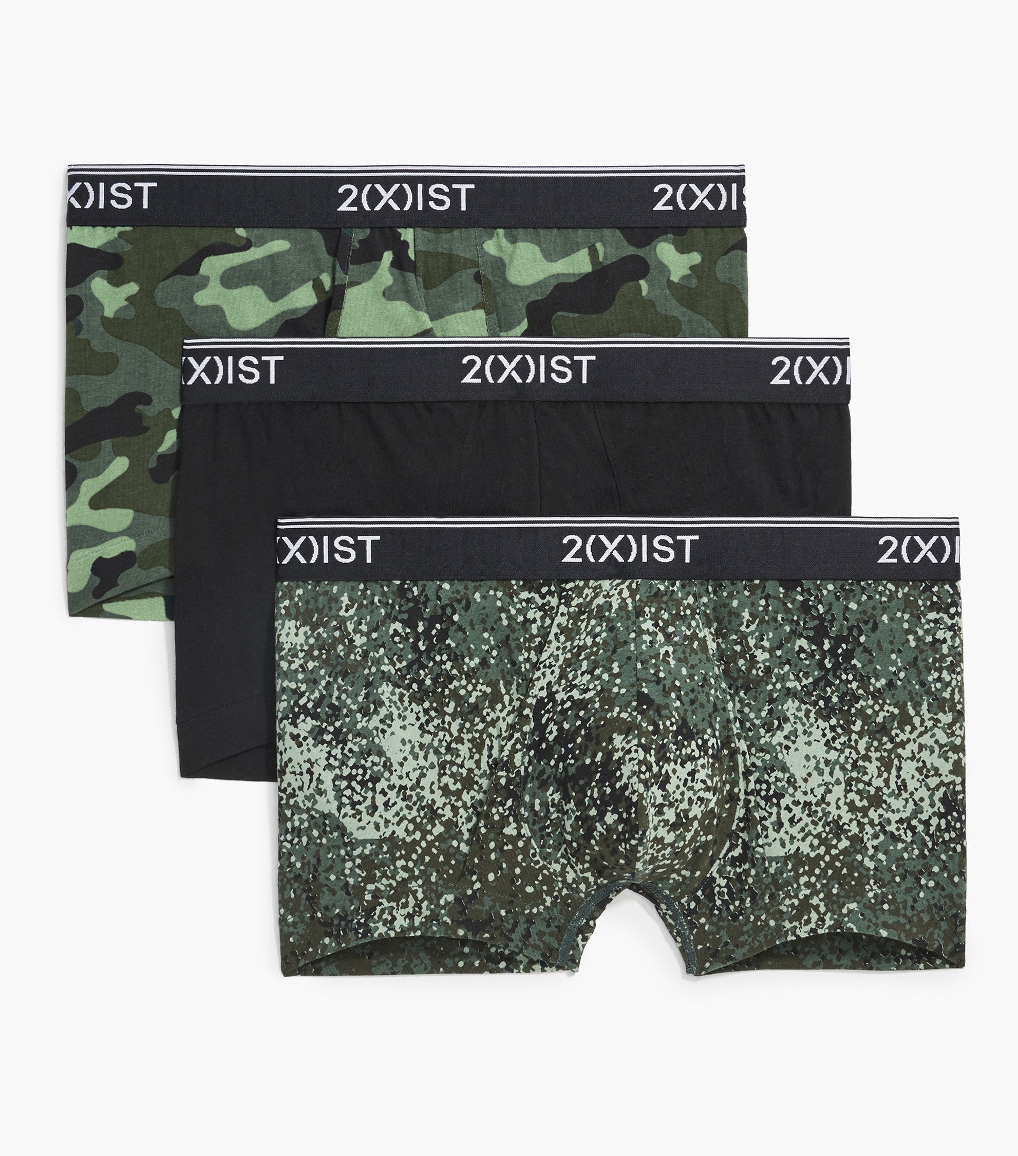 2XIST Cotton Stretch No-Show Trunk 3-Pack Camo – CheapUndies