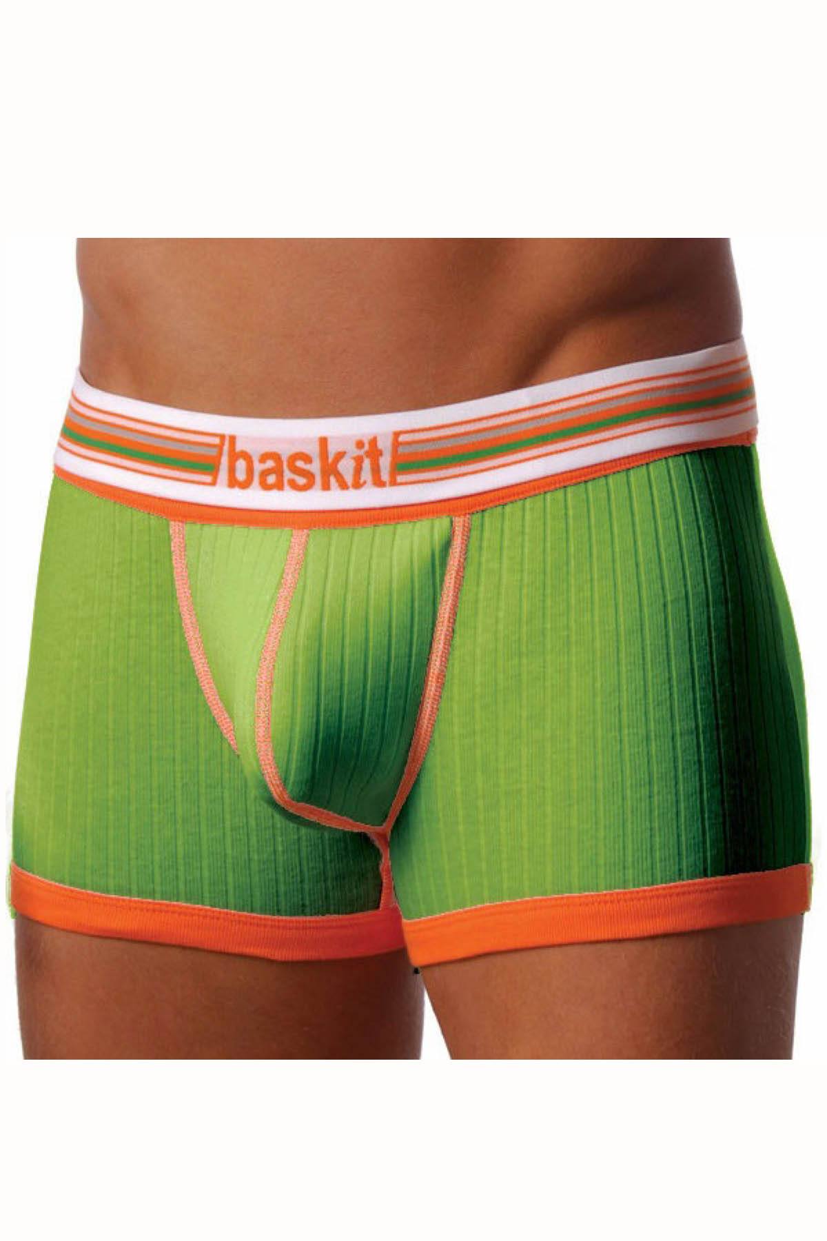 Baskit Palm-Green Ribbed Low-Rise Trunk – CheapUndies