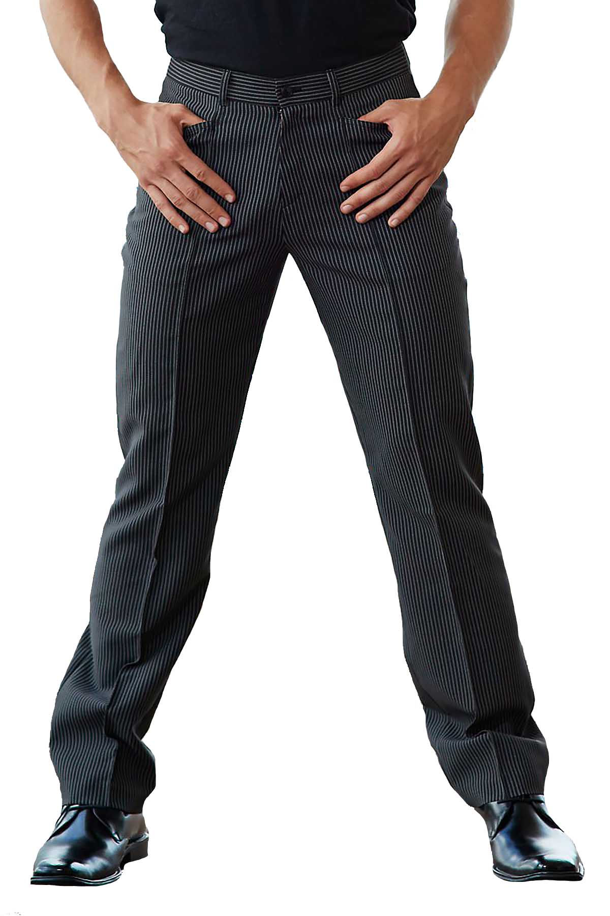 Andres Velasco Black Pinstripe Gangster Pant – CheapUndies