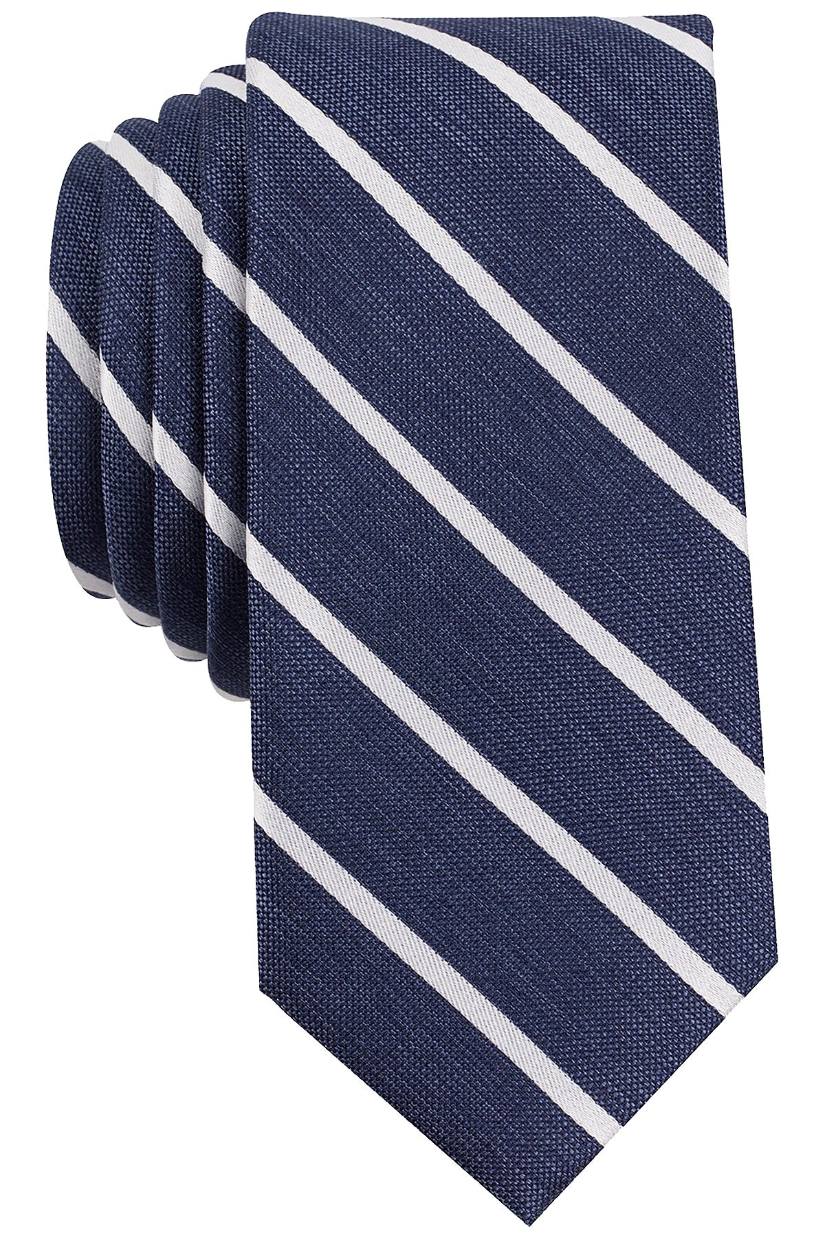 BAR III Navy Cashel-Stripe Skinny Tie – CheapUndies