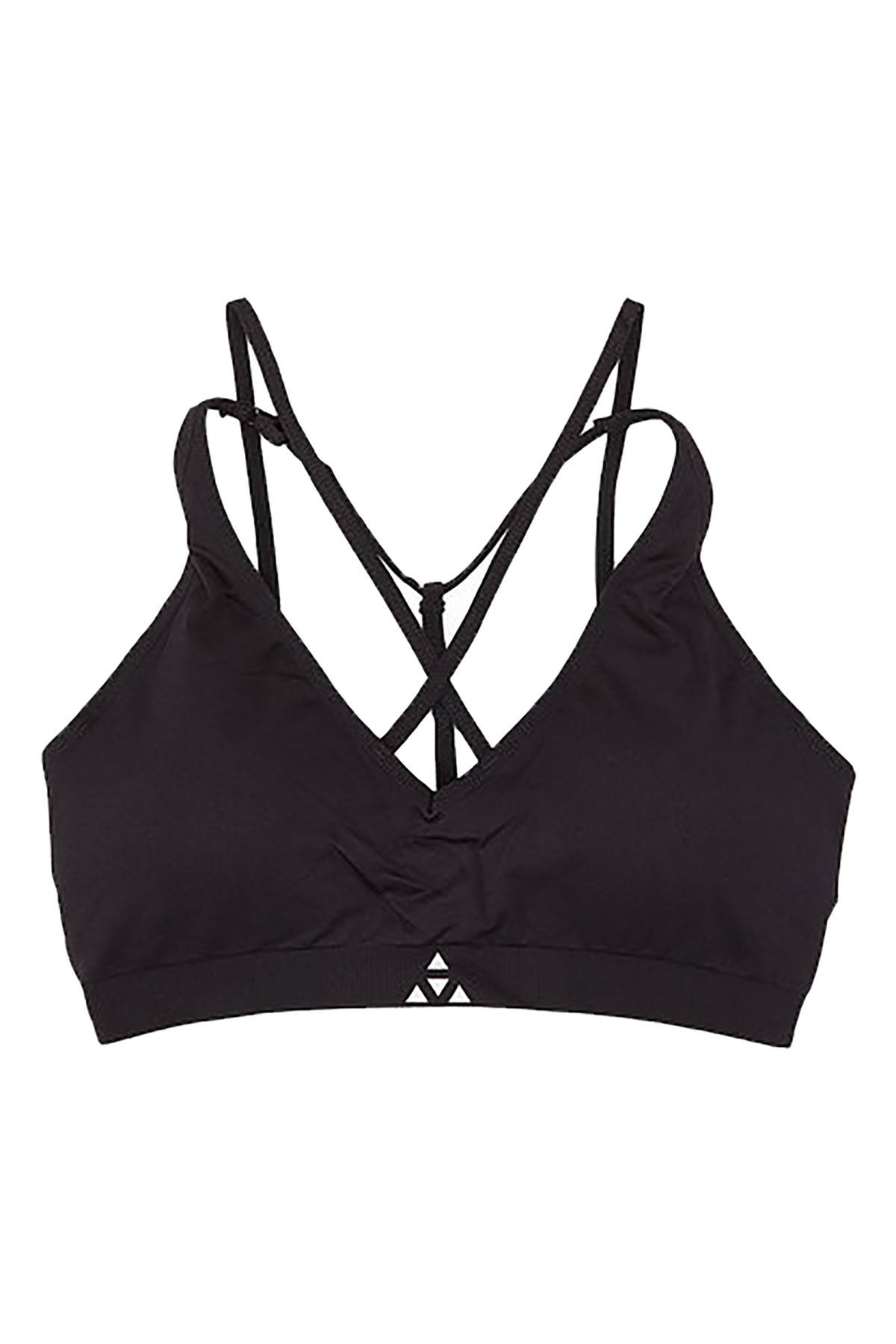 Balanced Tech Black Cross Front Seamless Bra – CheapUndies