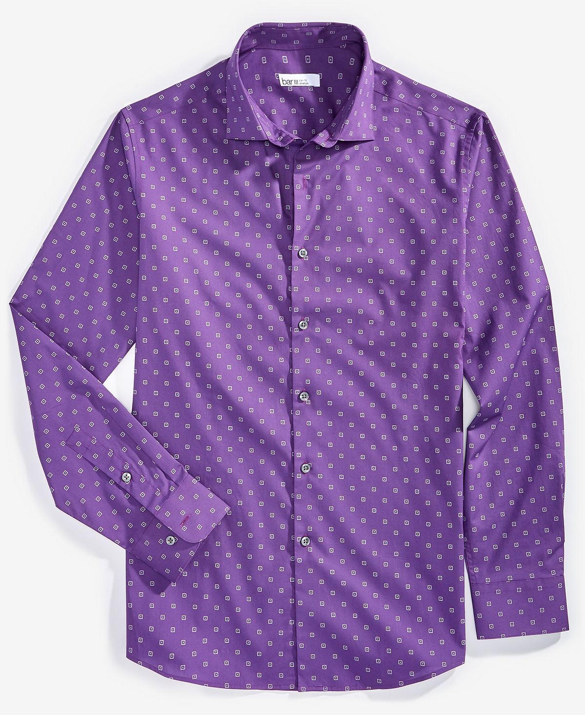 Bar Iii Slim-fit Medallion-print Dress Shirt Purple Teal – CheapUndies