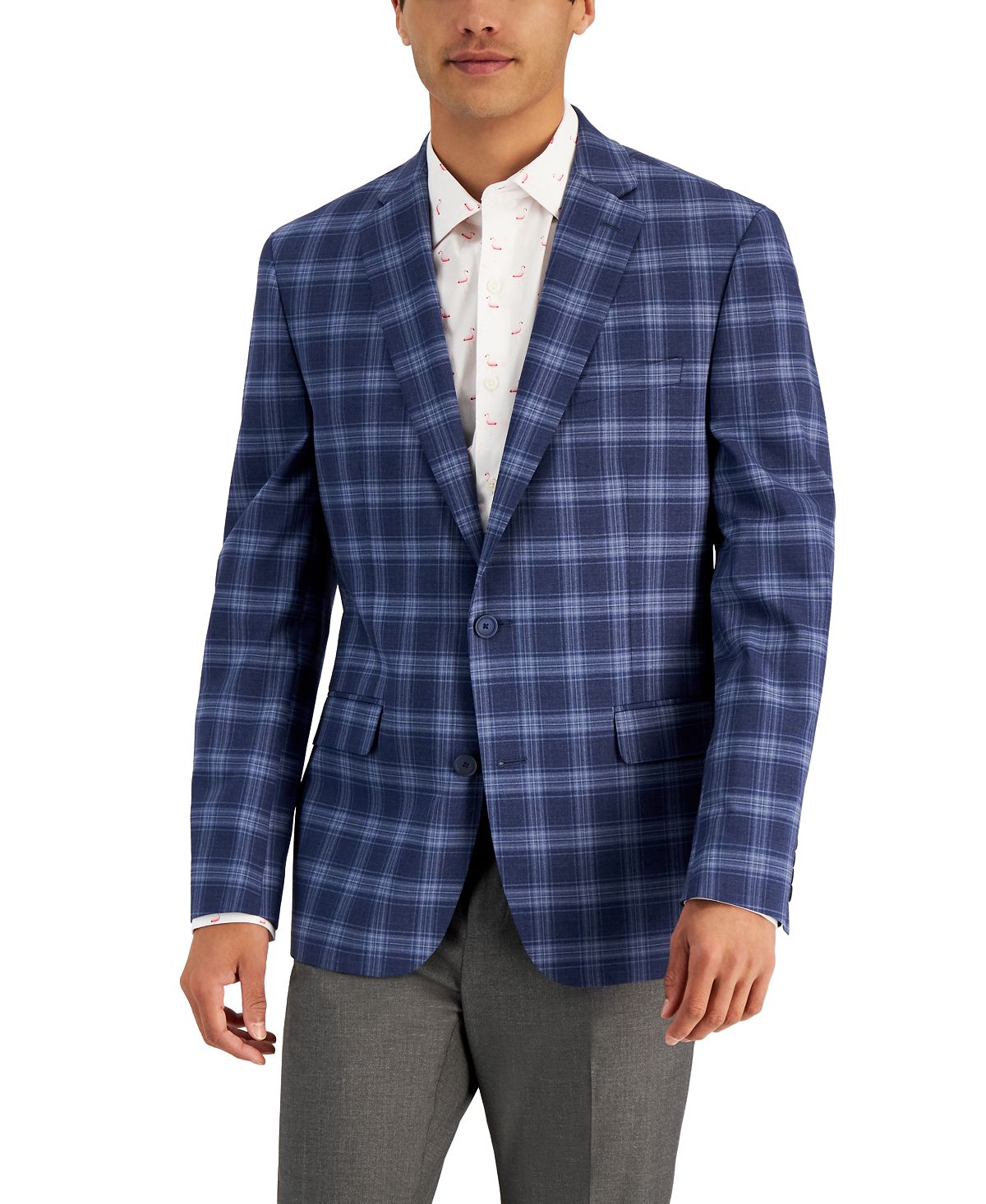 Bar Iii Slim-fit Patterned Blazer Grey/Blue – CheapUndies
