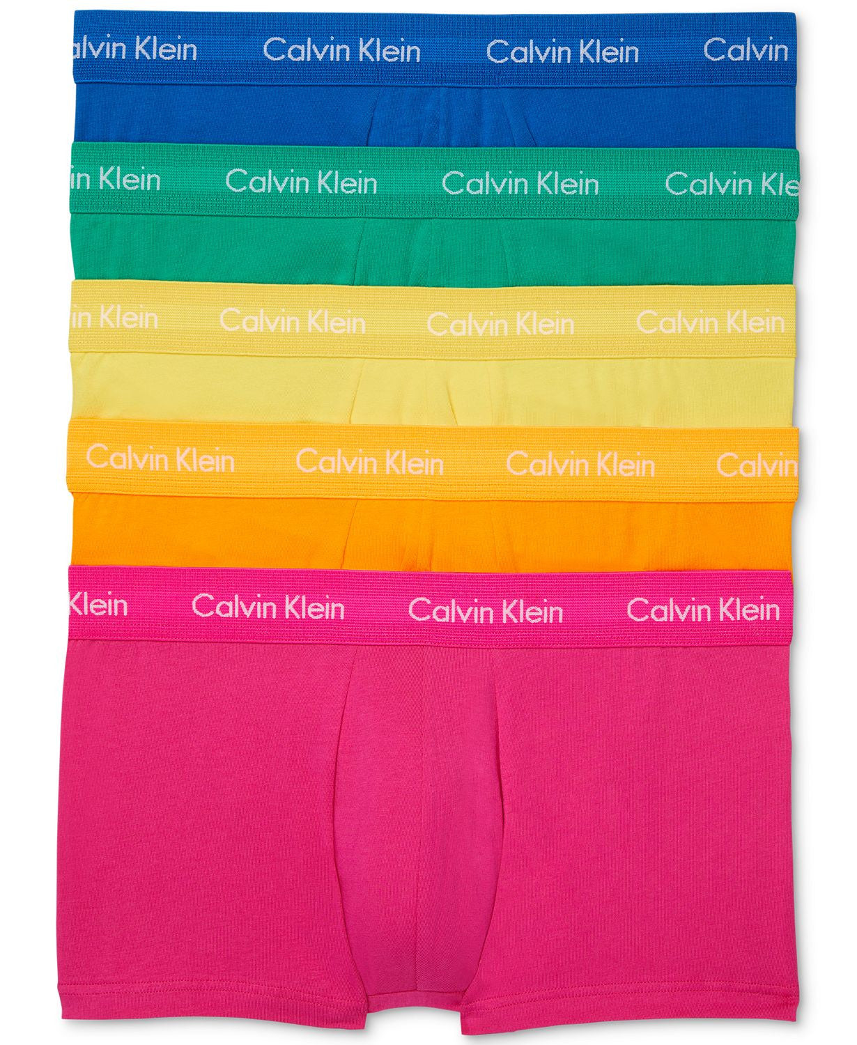Calvin Klein 5-pk. Low-rise Stretch Pride Trunks Thrill/maize/orange F ...