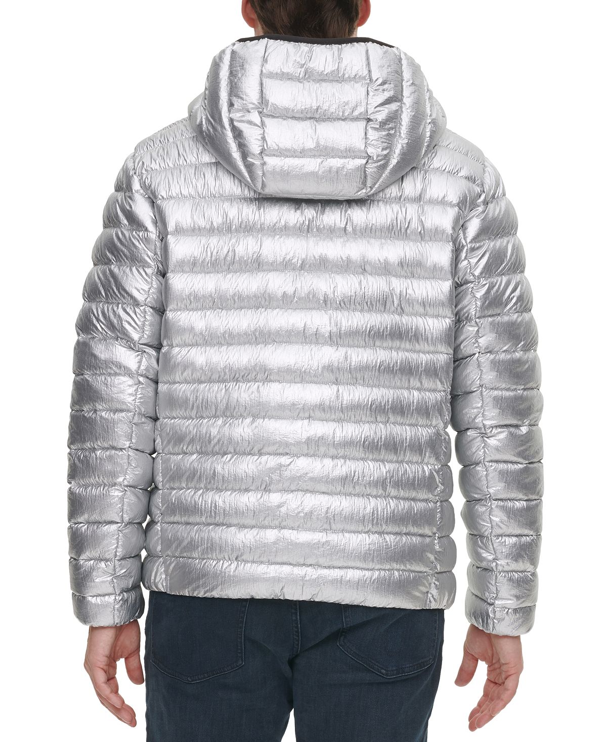 Calvin Klein Hooded Packable Down Jacket Silver – CheapUndies