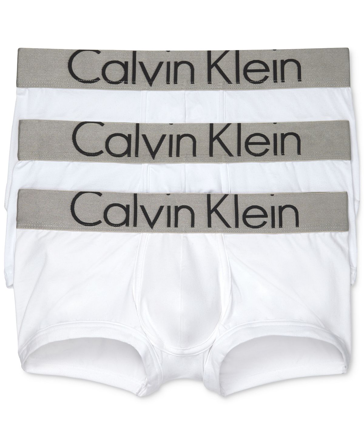 Calvin Klein Steel 3-pk. Micro Low-rise Trunks White – CheapUndies