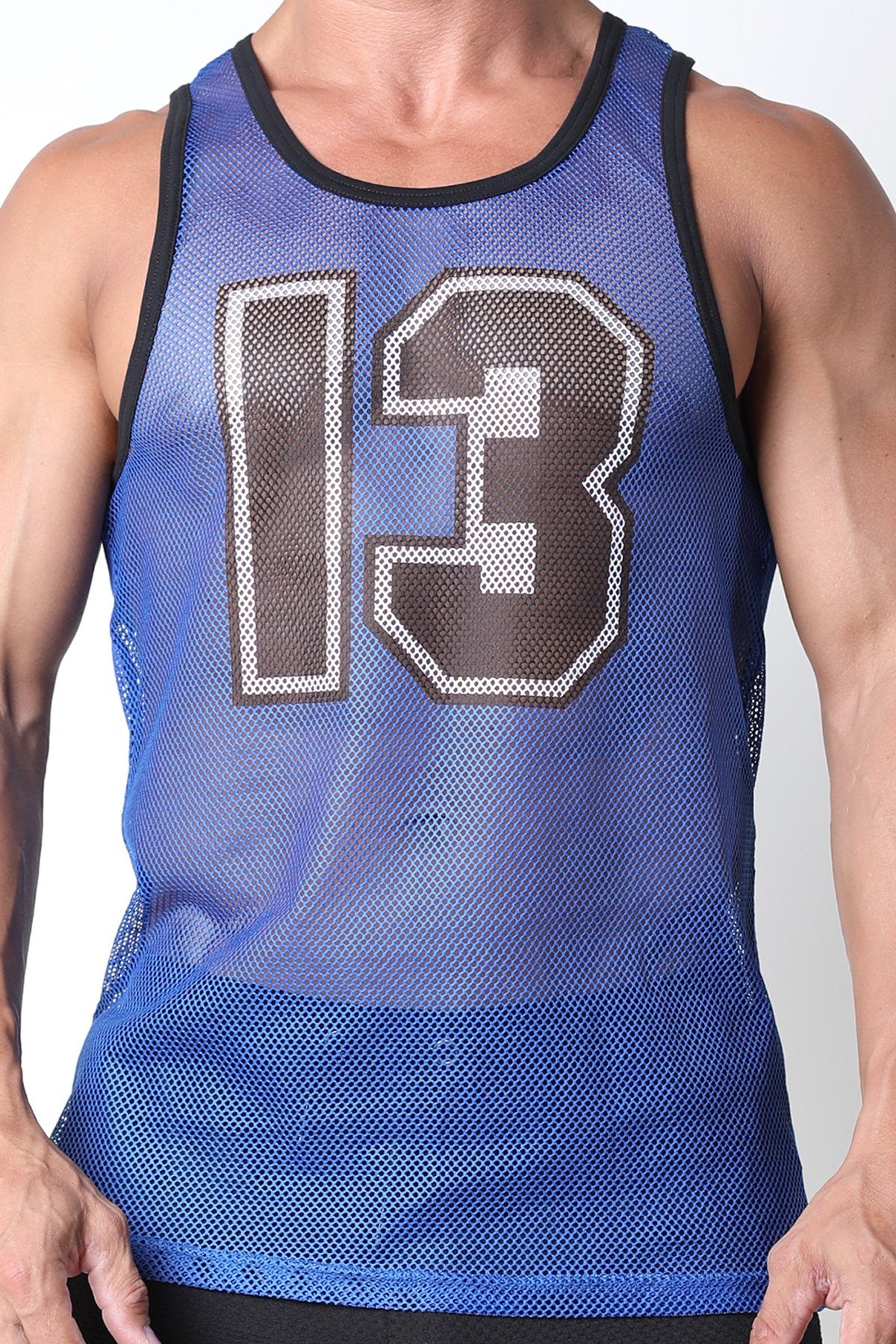CellBlock 13 Blue Halfback Mesh Tank Top – CheapUndies