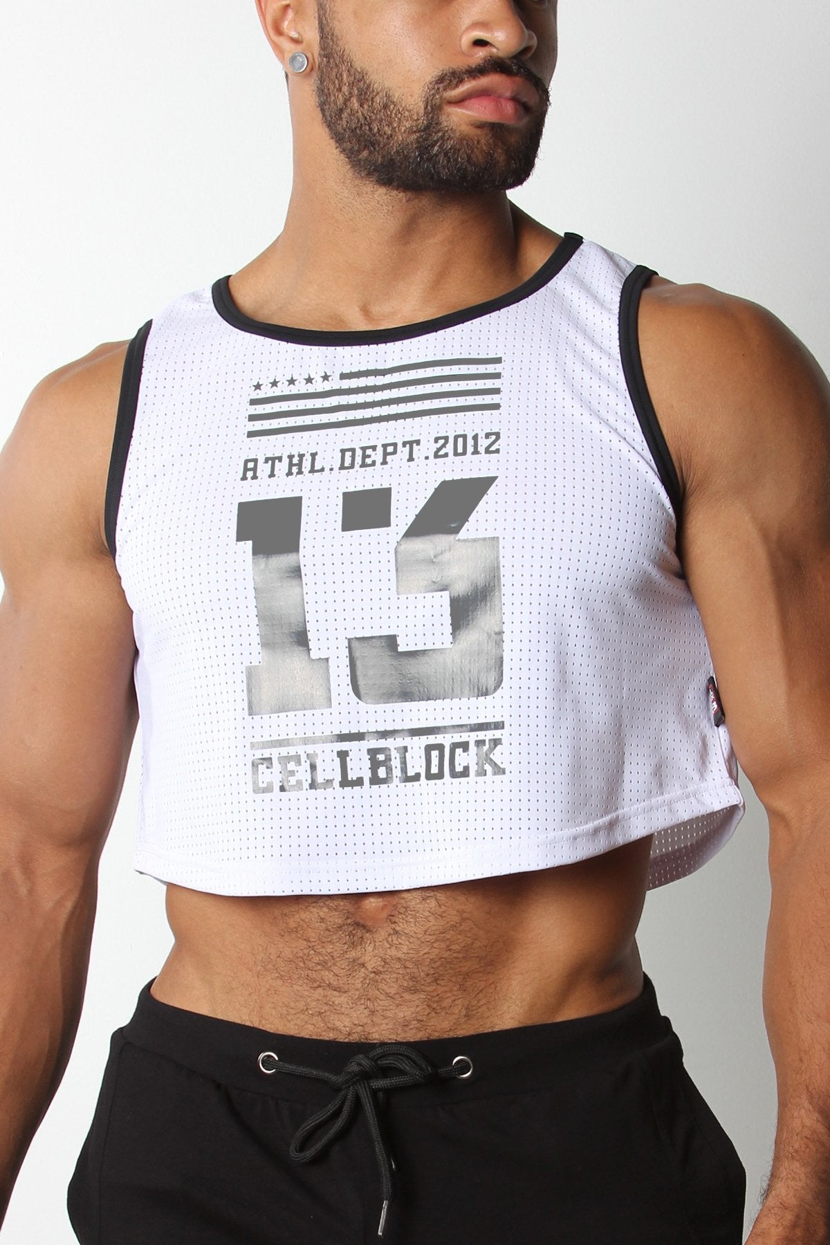 Cellblock 13 White Relay Mesh Cutoff Tank – CheapUndies