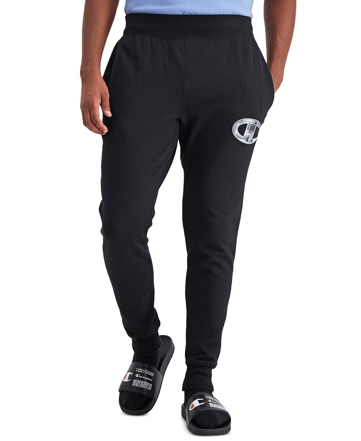 Champion Loose-fit Logo Appliqu Joggers Black – CheapUndies