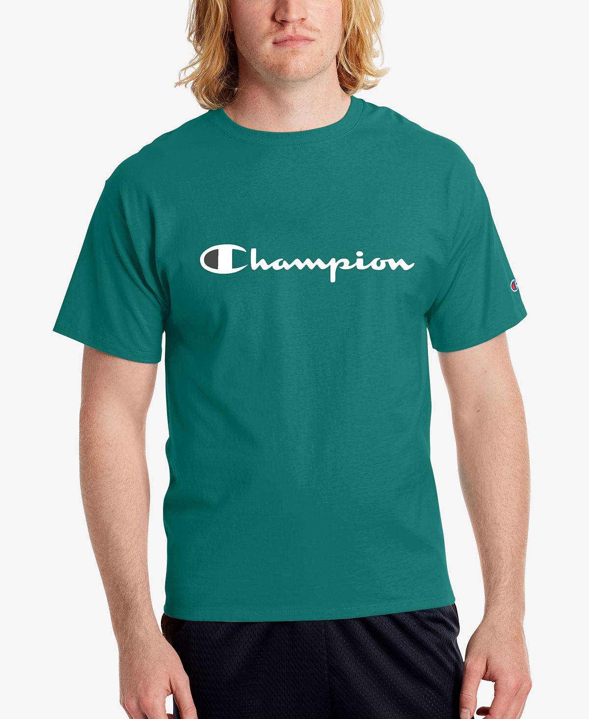 Champion Script Logo T-shirt Off The Grid Green – CheapUndies