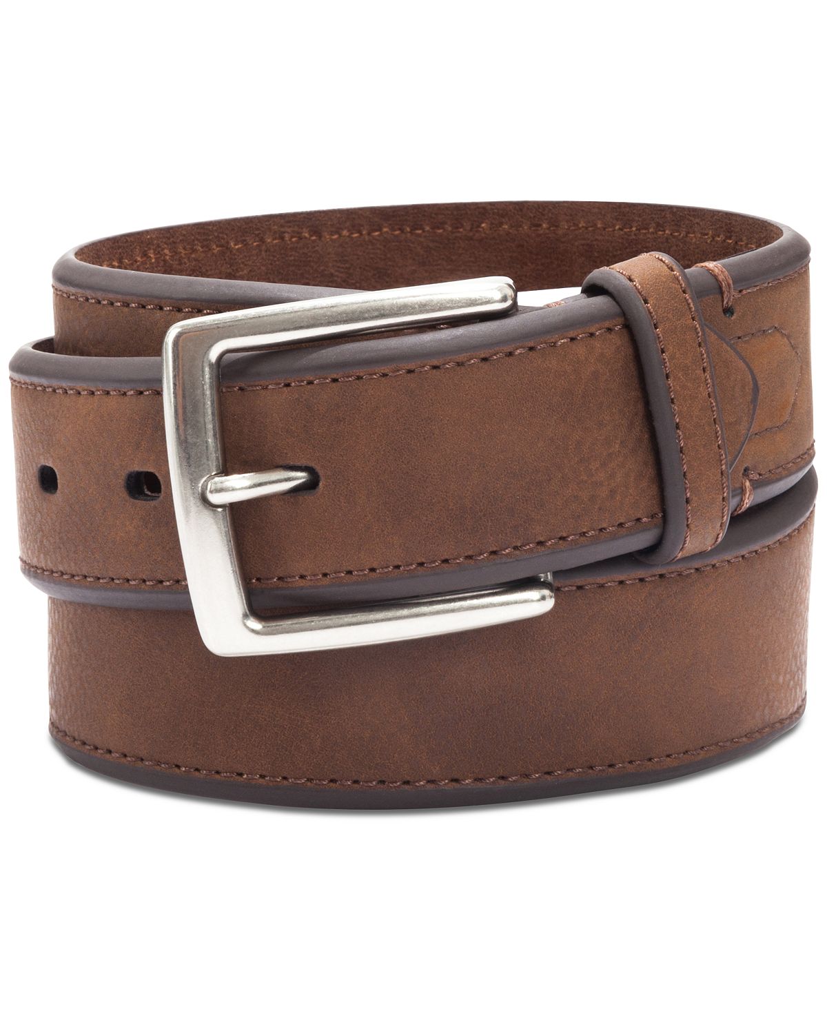 Club Room Bevel-edge Casual Belt Light Brown – CheapUndies