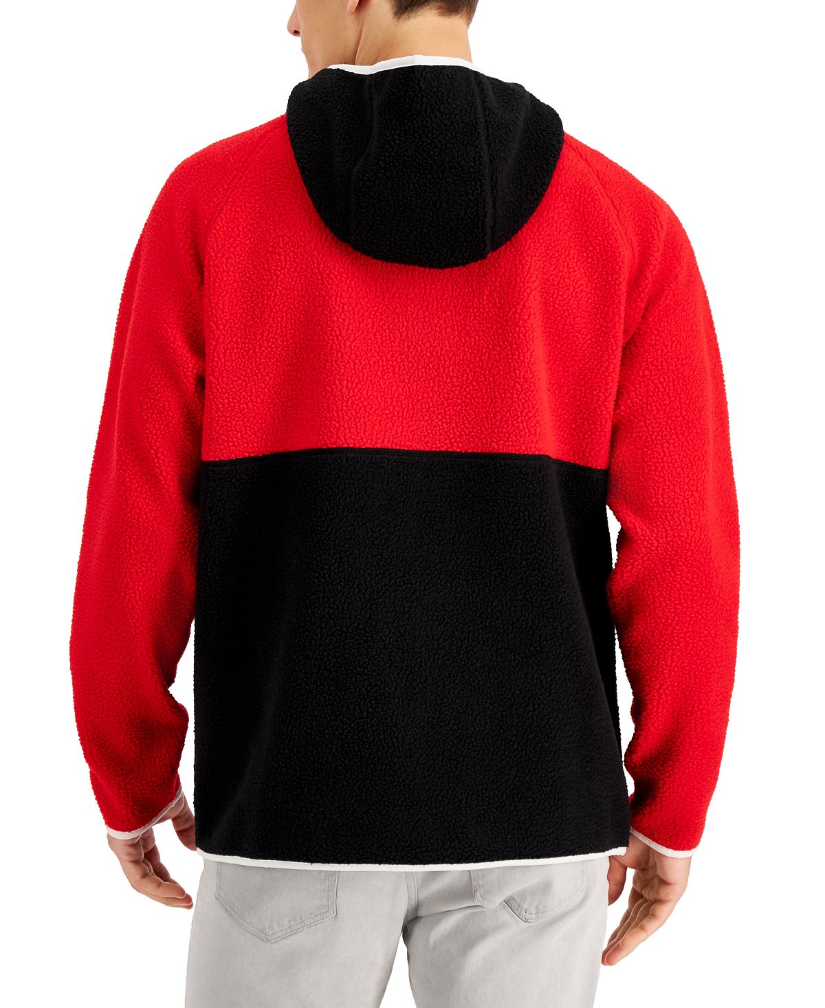 Club Room Colorblocked Anorak Sweater Ablaze Red Combo – CheapUndies