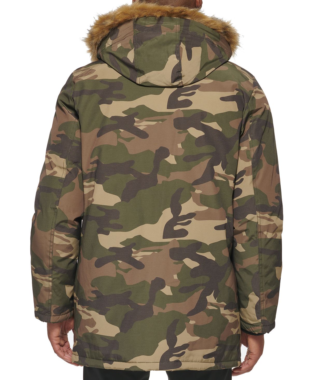 Club Room Parka With A Faux Fur-hood Jacket Camouflage – CheapUndies