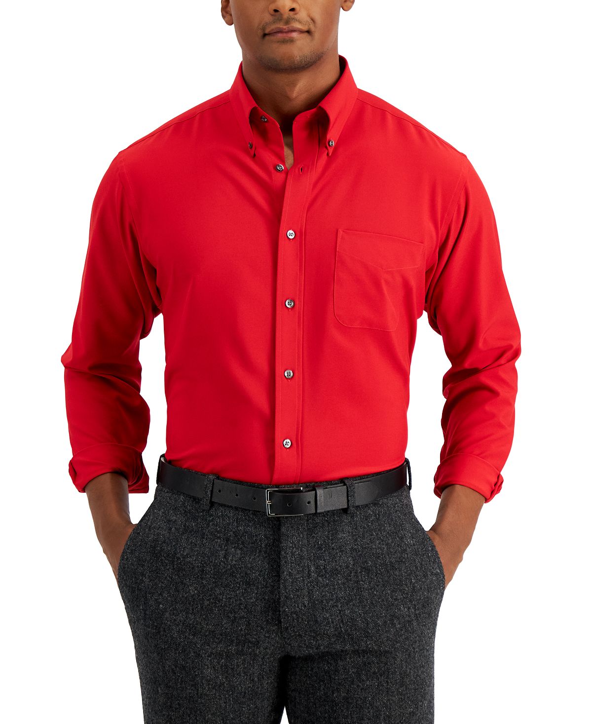 Club Room Regular Fit Traveler Dress Shirt Tango Red – CheapUndies
