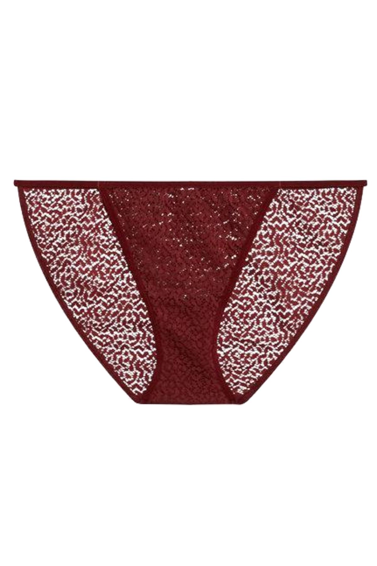 DKNY Rust Modern-Lace Sheer String Bikini Brief – CheapUndies