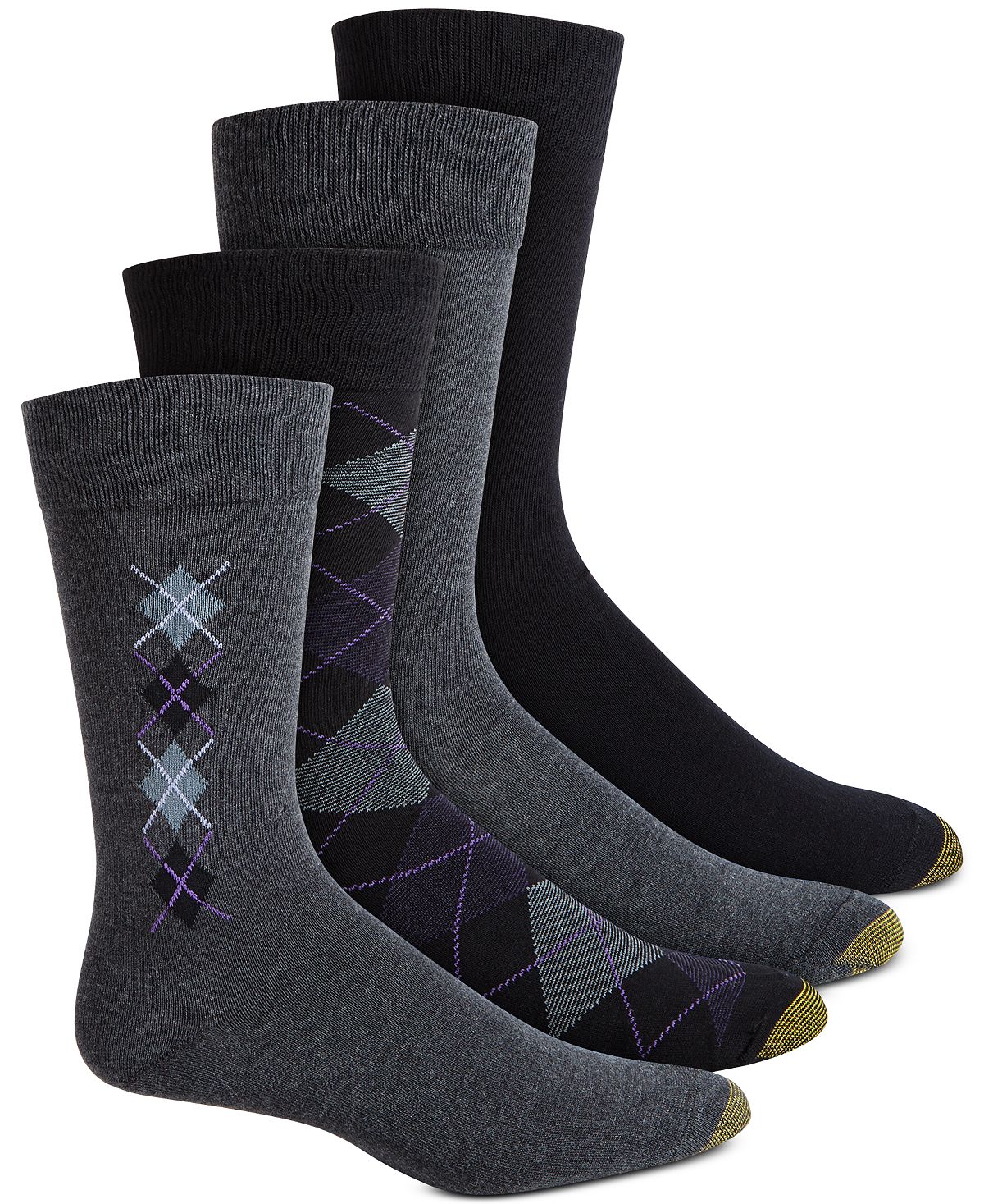 Gold Toe 4-pack Argyle Dress Socks Charcoal – CheapUndies