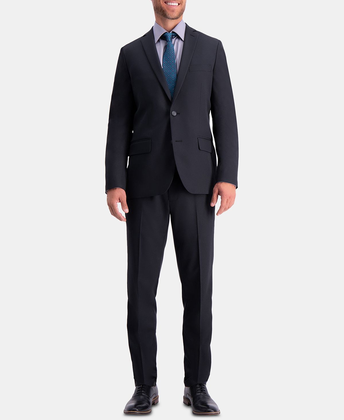 Haggar Active Series Herringbone Slim-fit Suit Separate Jacket Black ...