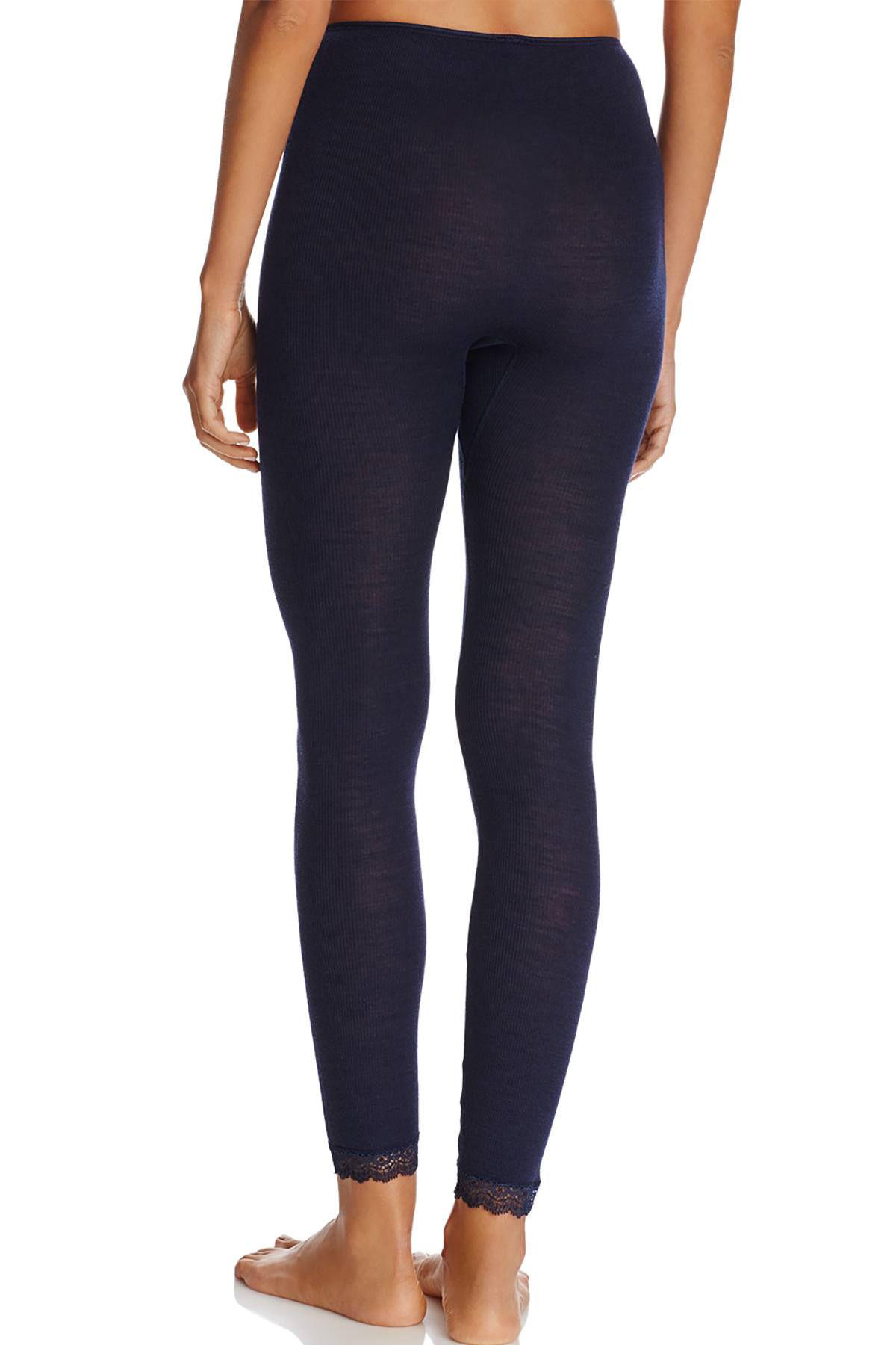 Hanro of Switzerland Ocean-Blue Woolen Lace Legging – CheapUndies