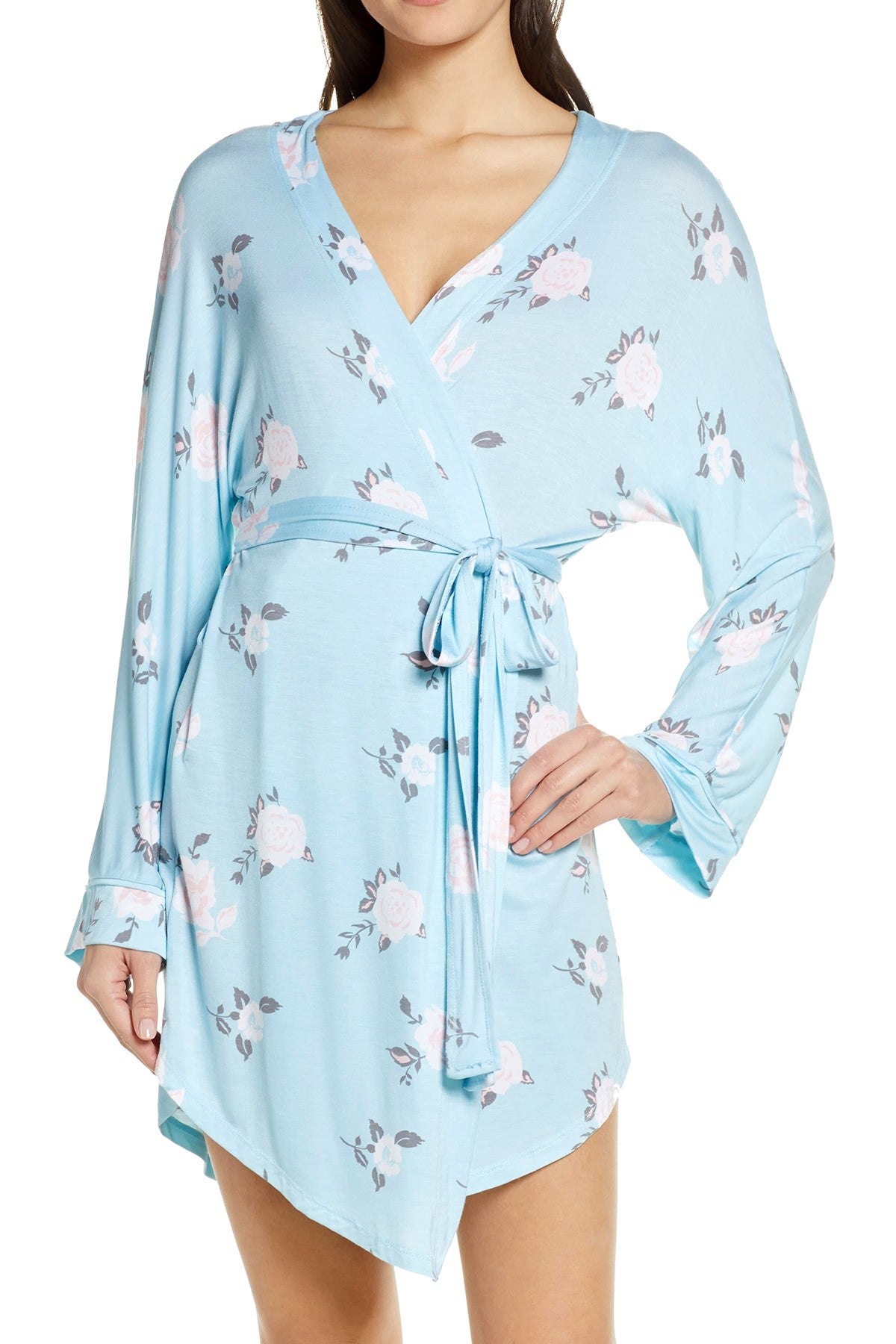 Honeydew Intimates Blue/Blushing-Floral All-American Robe – CheapUndies