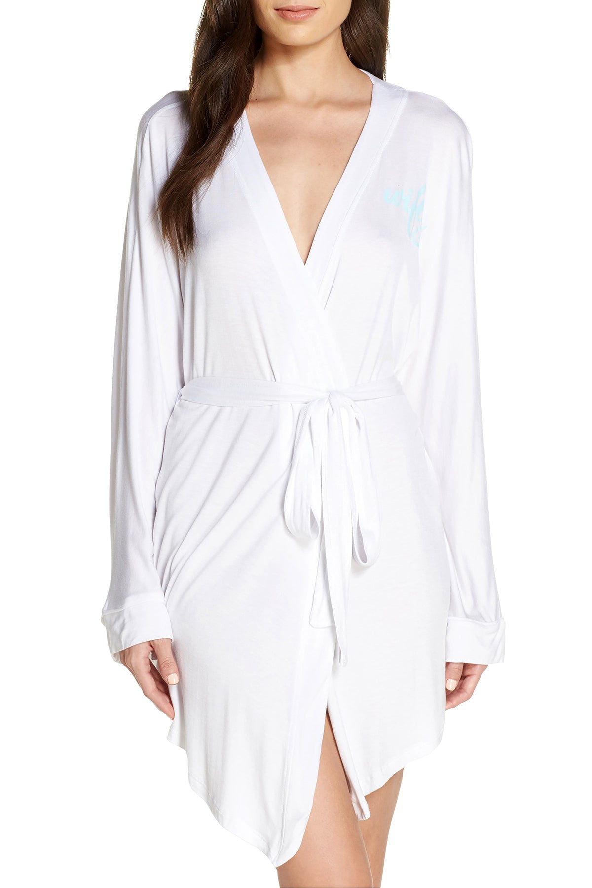 Honeydew Intimates White 'Wifey' Rayon Short Robe – CheapUndies