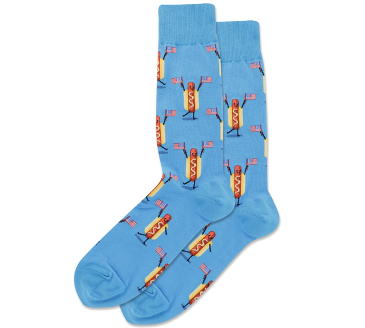 Hot Sox Men's Stars & Stripes Hot Dog Crew Socks – CheapUndies