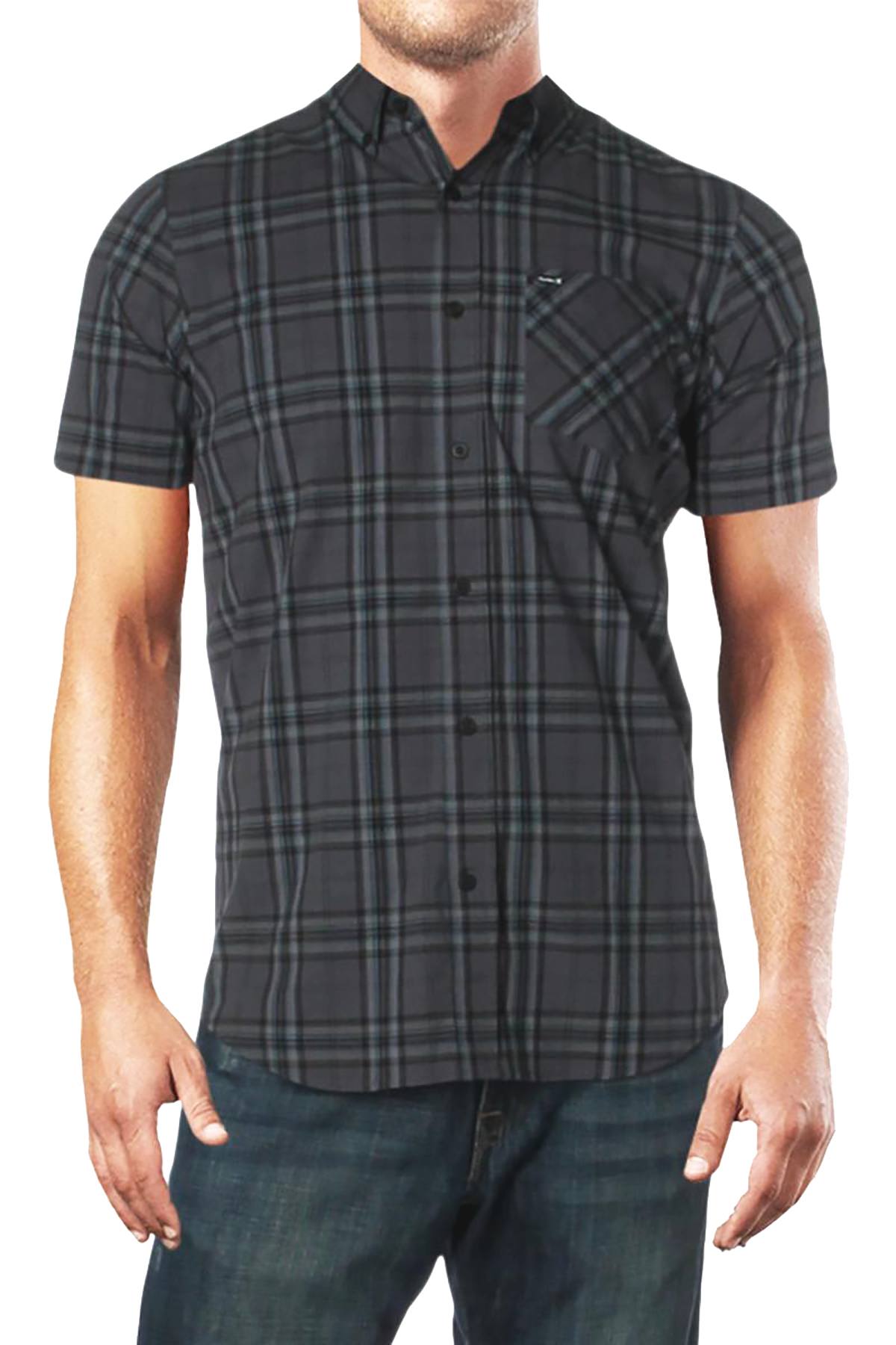 Hurley Charcoal/Black Landfall Plaid Pocket Shirt – CheapUndies