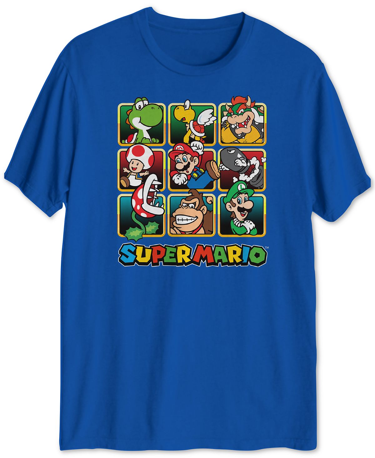 Hybrid Super Mario Golden Box Graphic T-shirt Royal – CheapUndies