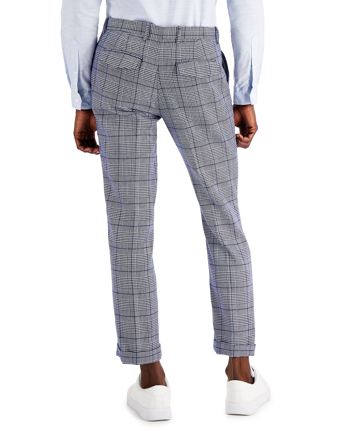 Inc International Concepts Slim-fit Carter Cuffed Hem Pants Navy Bud ...