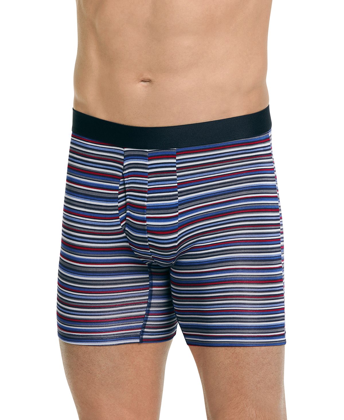 Jockey Flex 365 Modal Stretch Boxer Brief 3 Pack True Navy/Summer Stri ...
