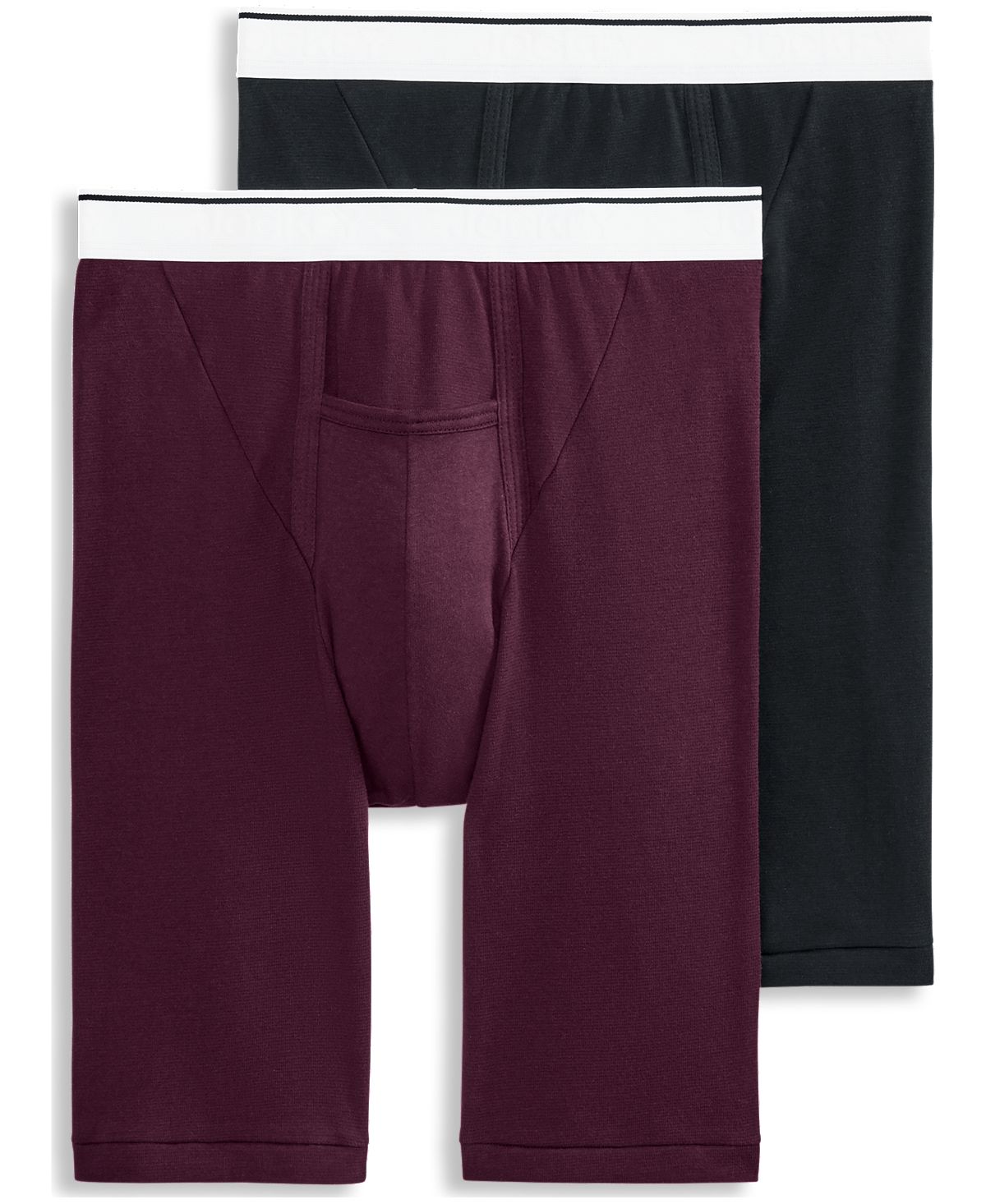 Jockey Pouch Midway Boxer Briefs Pack Of 2 Purple, Black – CheapUndies