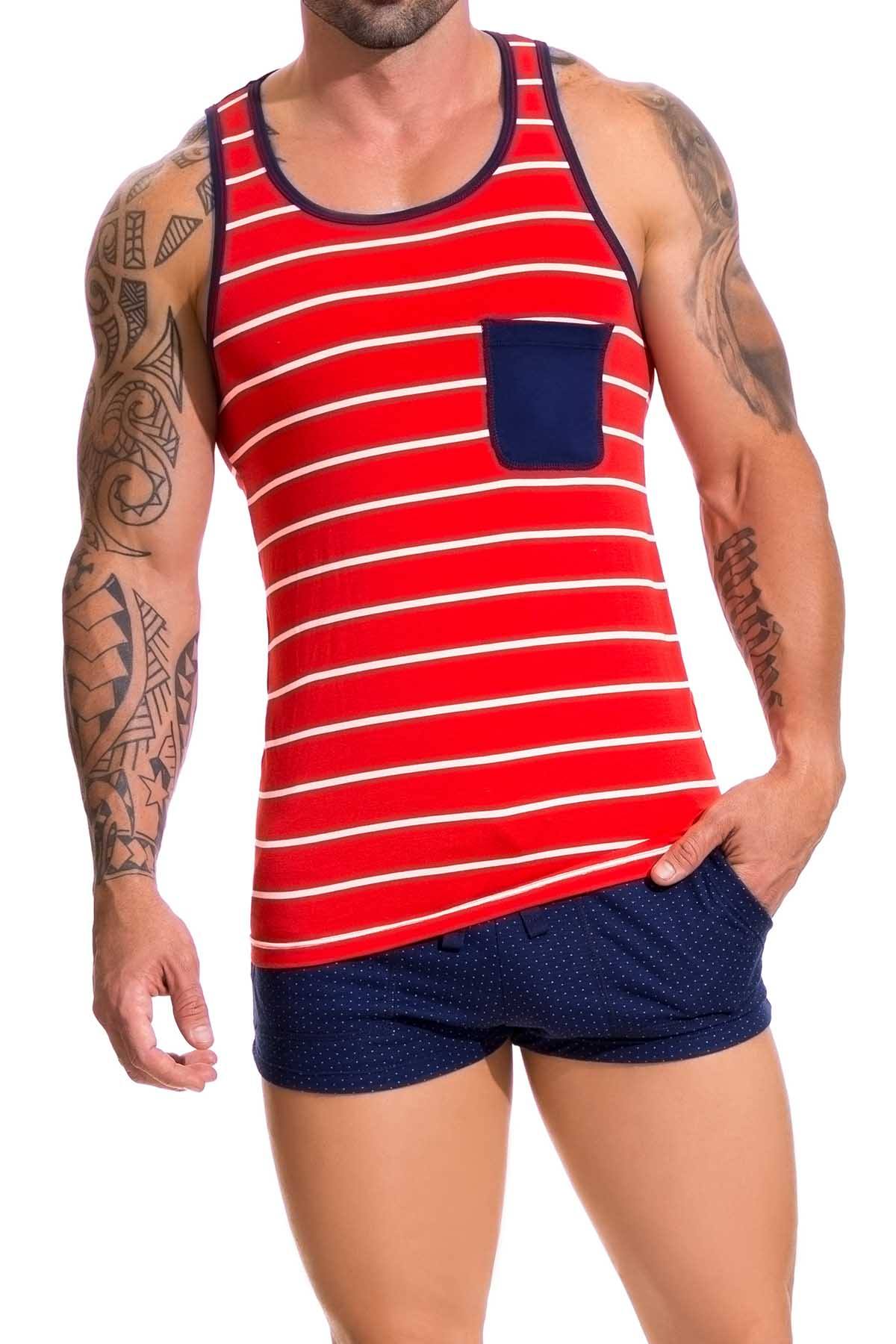 Jor Red Naval Tank Top – CheapUndies