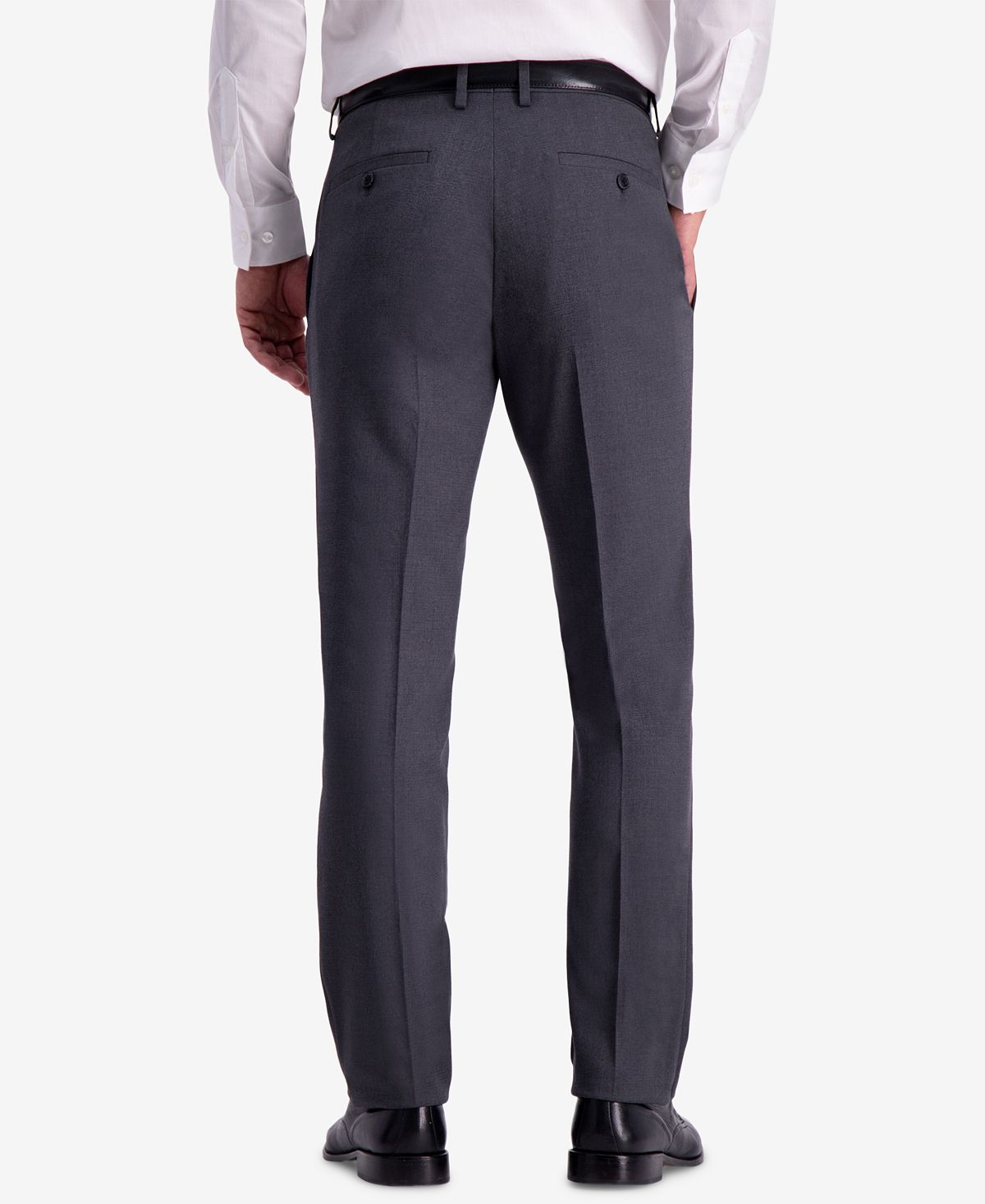 Kenneth Cole Reaction Slim-fit Shadow Check Dress Pants Charcoal ...