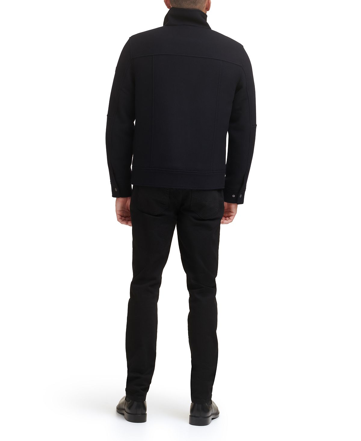 Kenneth Cole Textured Wool Sherpa Inner Collar Jacket Black – CheapUndies
