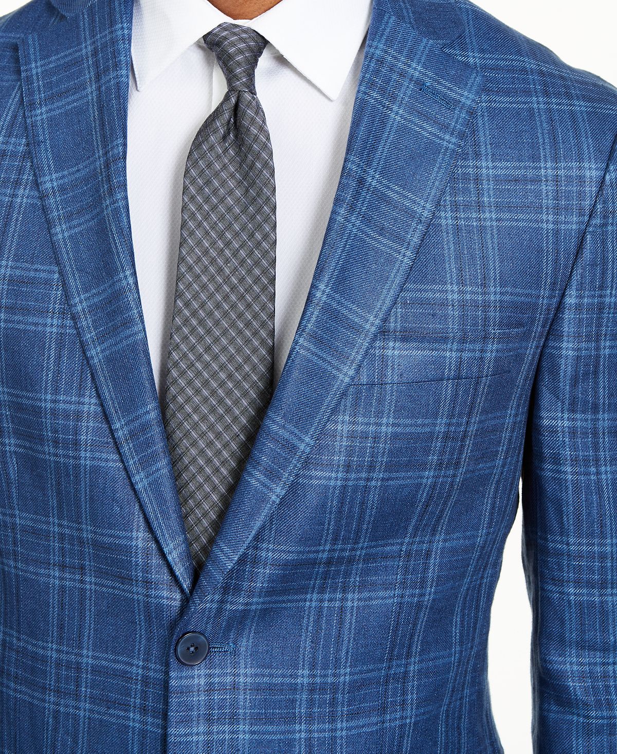 Lauren Ralph Lauren Classic-fit Ultraflex Stretch Blue Plaid Sport Coa – CheapUndies