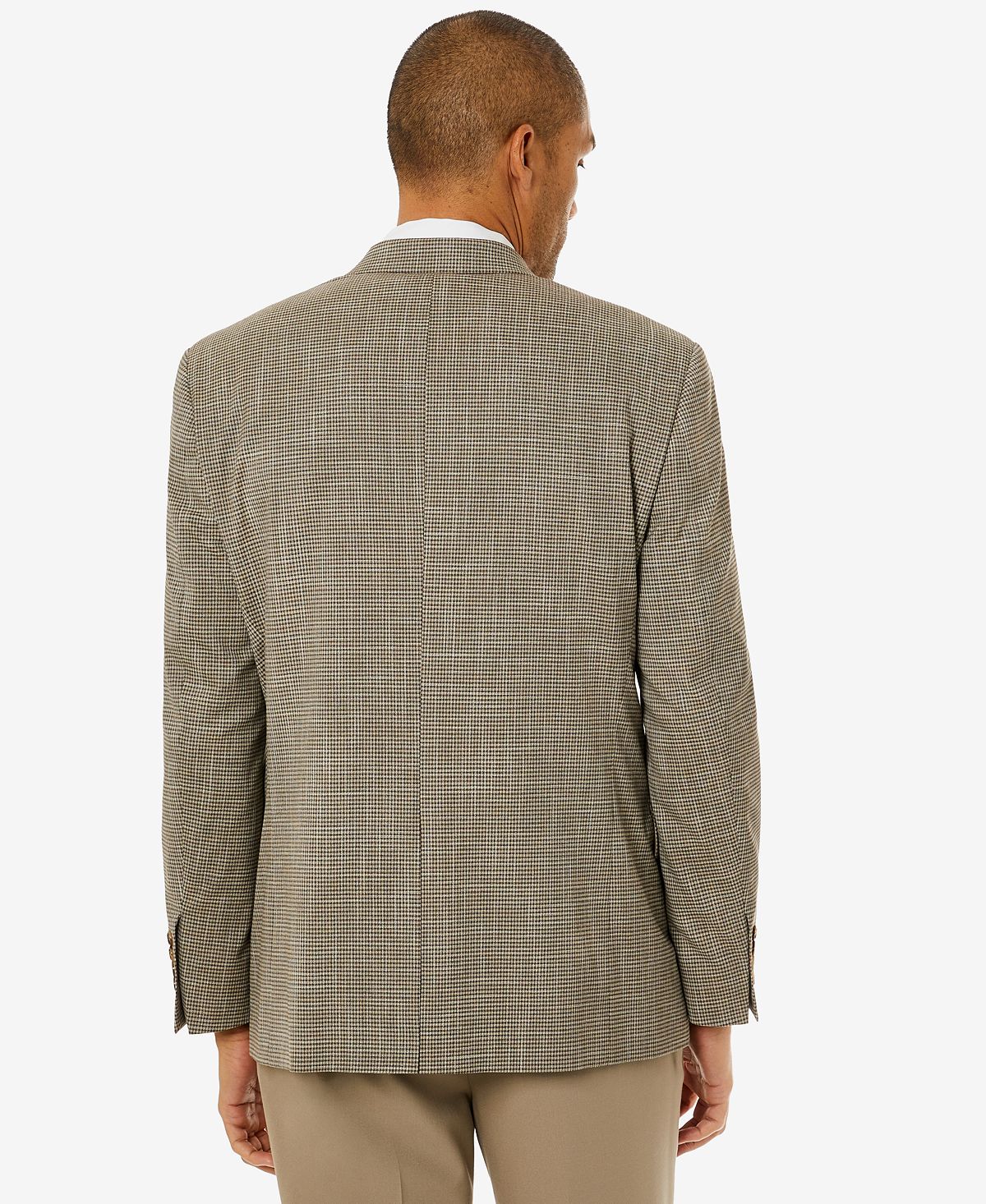 Lauren Ralph Lauren Ultraflex Brown & Cream Check Blazer Brown/Cream ...