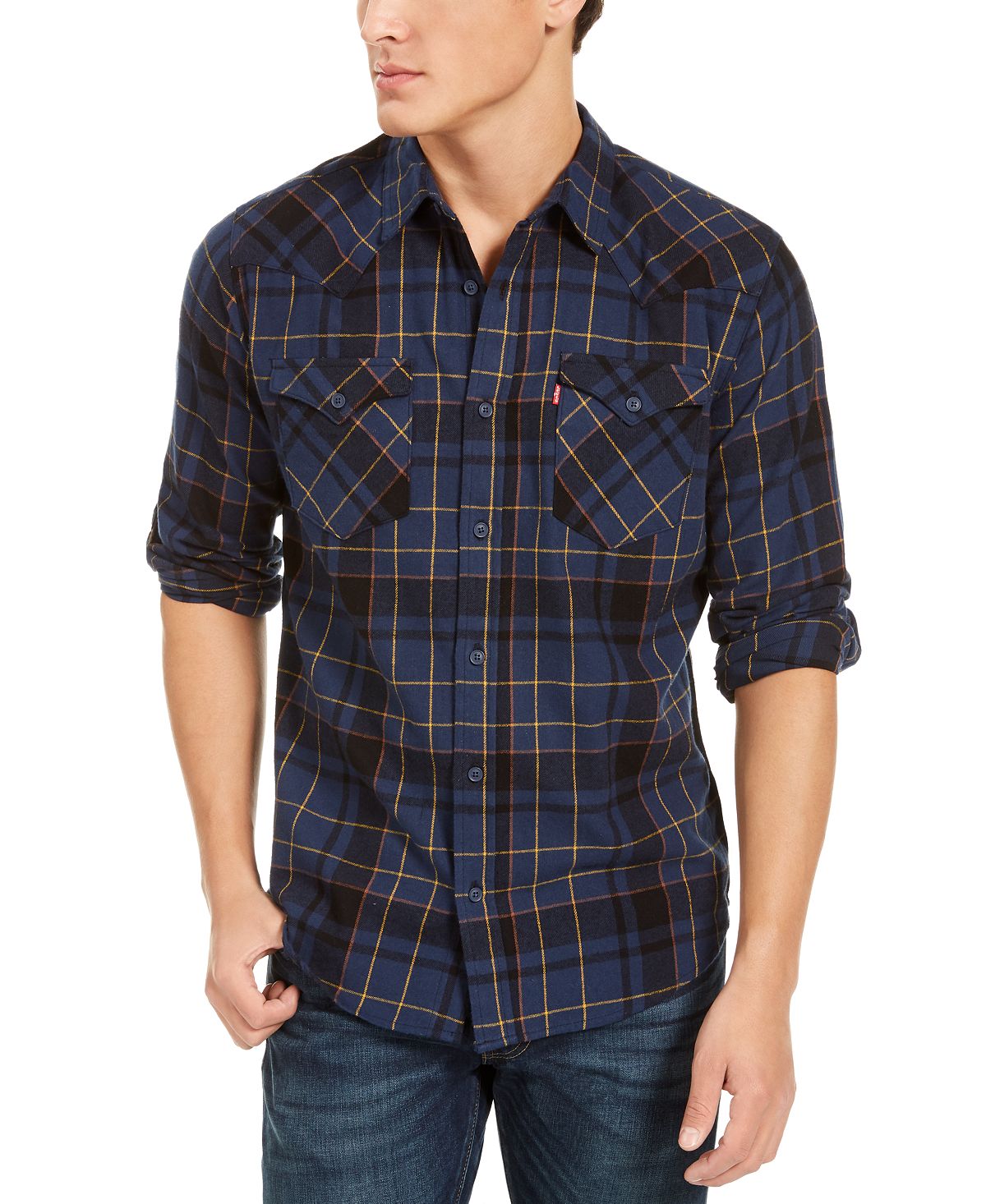 Levi's Curran Regular-fit Plaid Shirt Dress Blues – CheapUndies