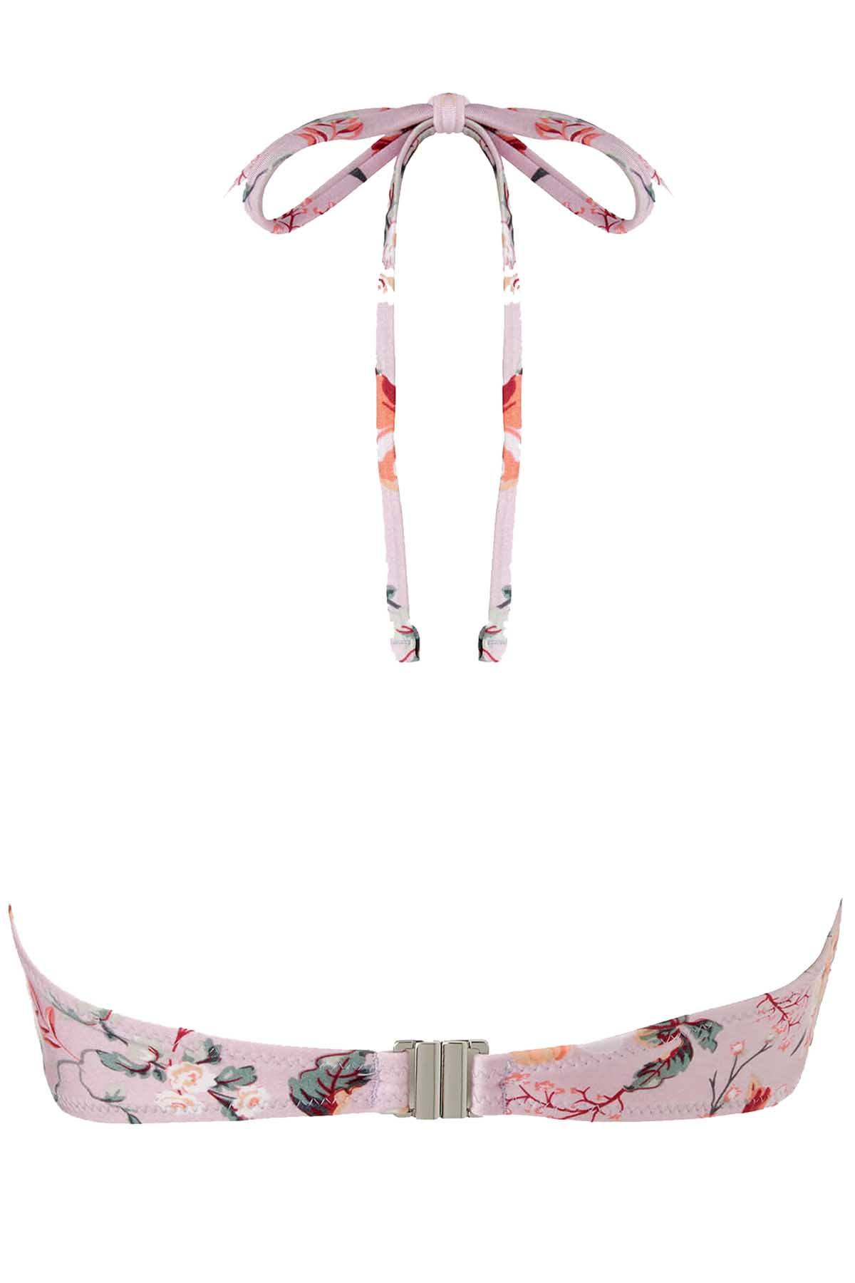 MINKPINK Summer Meadow Tie Bandeau Convertible Bikini Top in Floral Mu ...