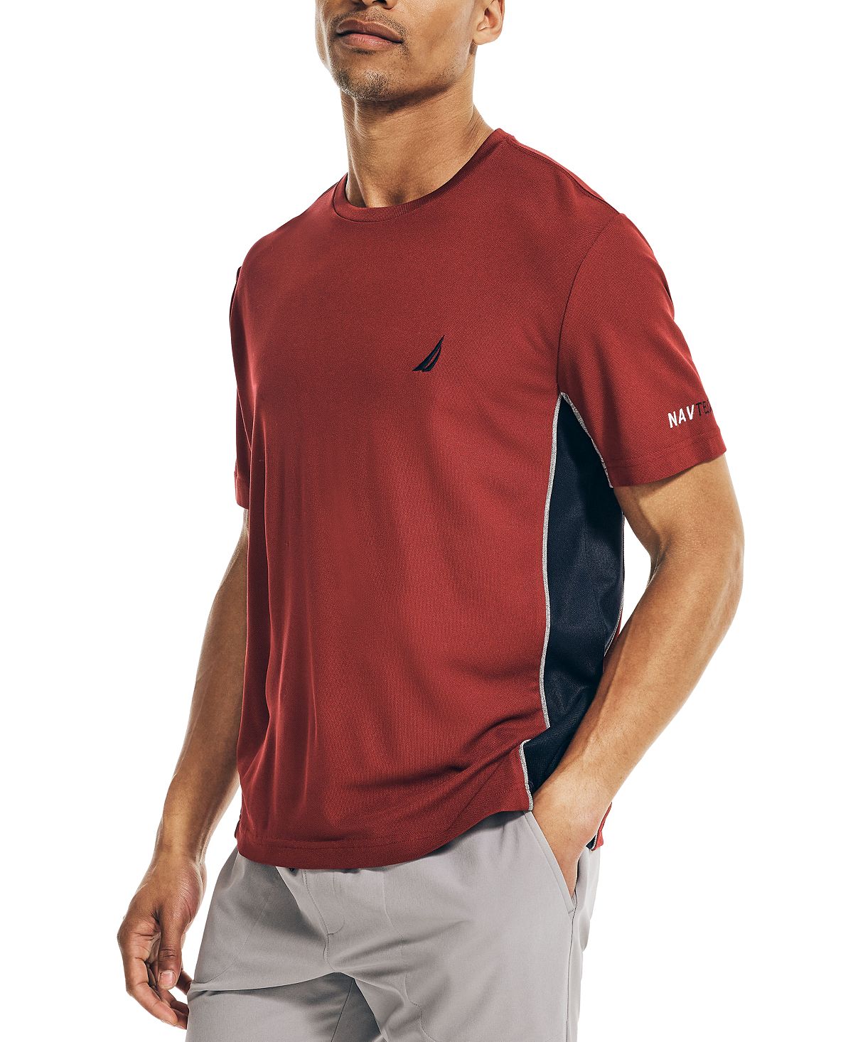 Nautica Navtech Performance Colorblock T-shirt Red Combo – CheapUndies